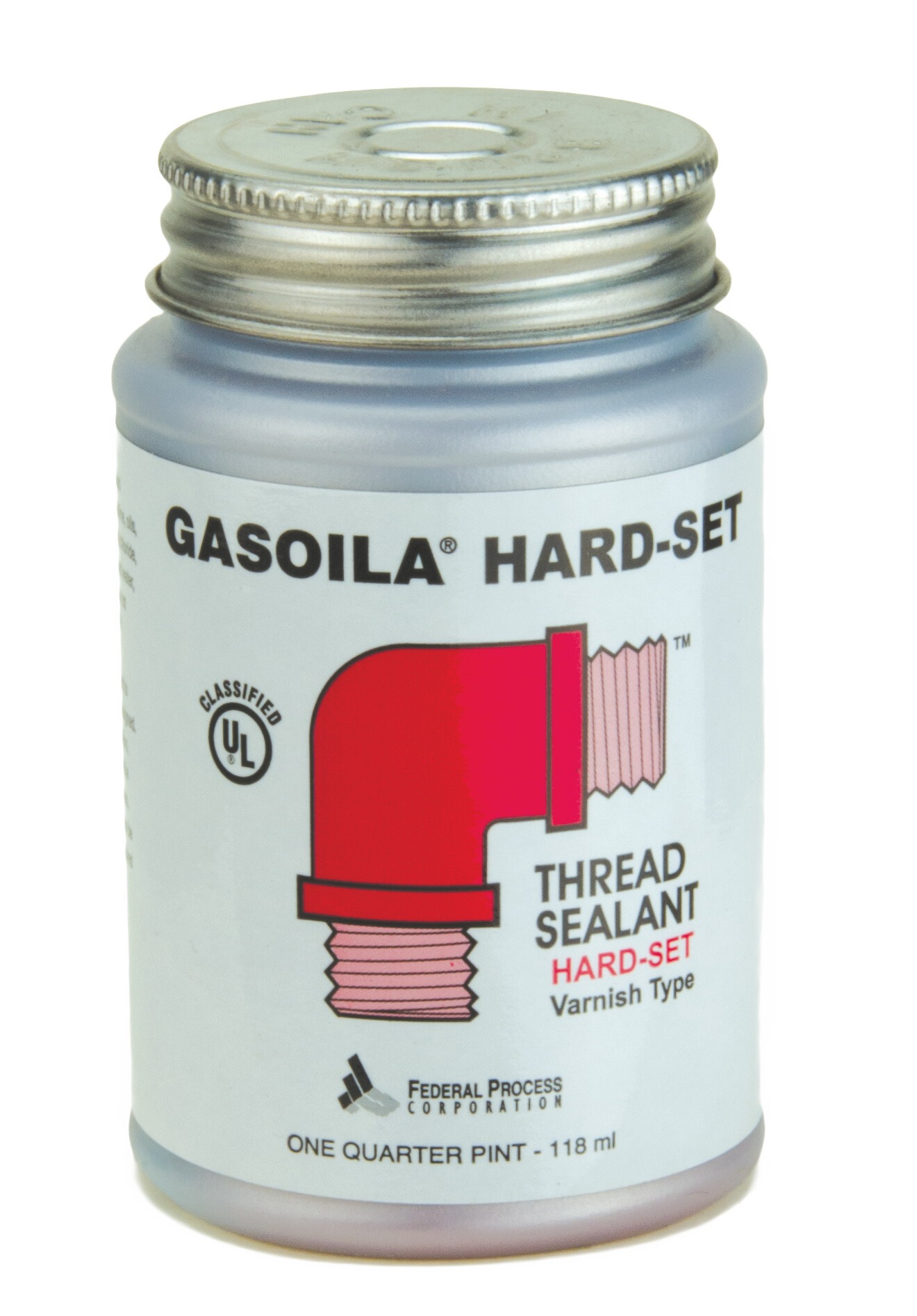 Gasoila 1/4 pt Brush-Top Can Liquid Hard Setting Thread Sealant