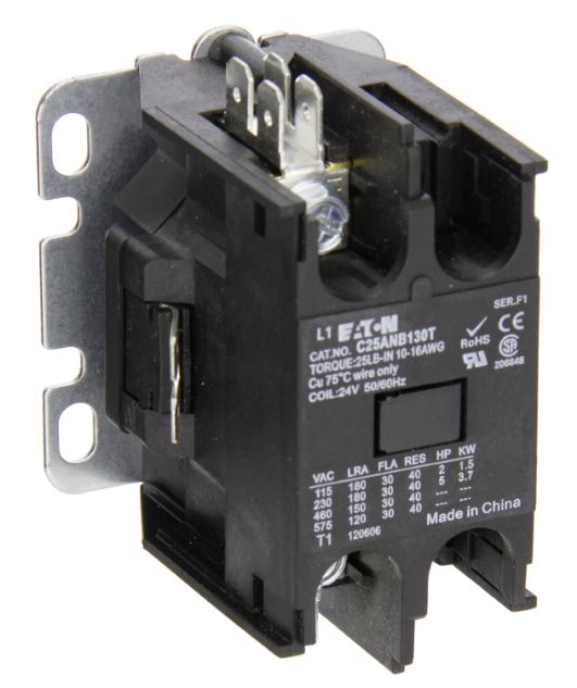 Eaton definite purpose contactor, Mounting plate, Quick, 30A, Pressure ...