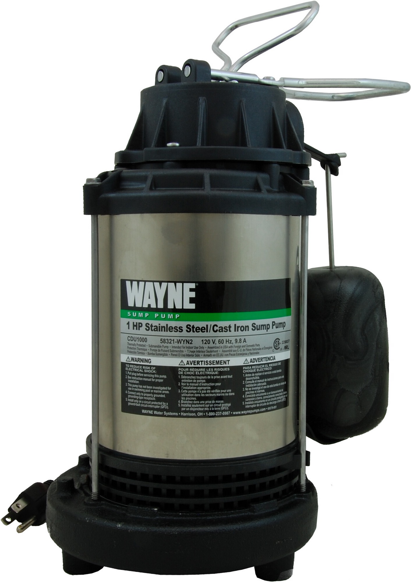 Wayne 120 V 60 Hz 1 hp Submersible Sump Pump