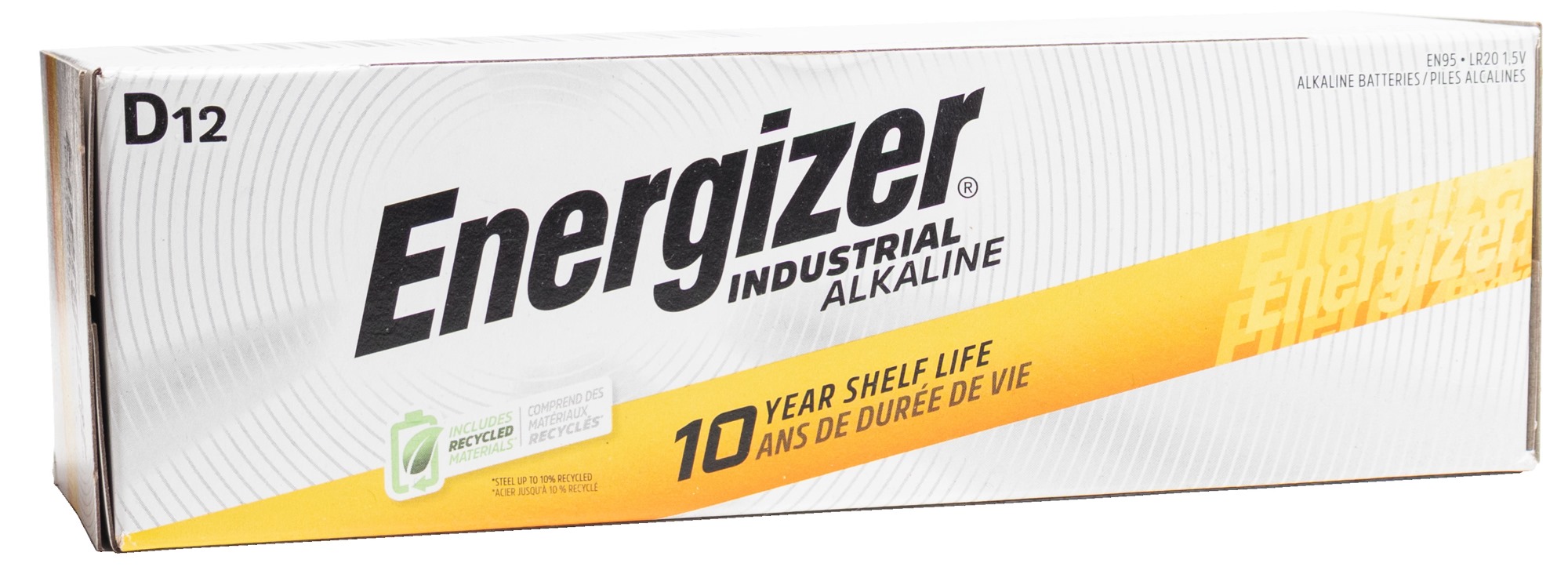 Energizer Industrial D Alkaline Battery (12 Pack)