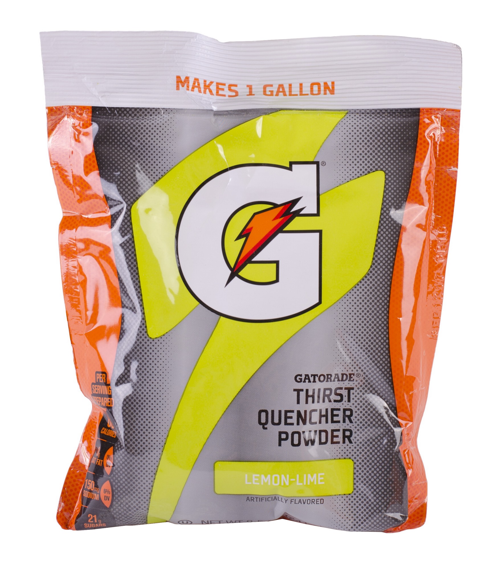 Gatorade Lem/Lime 8.5 oz Pouch Thirst Quencher Instant Powder