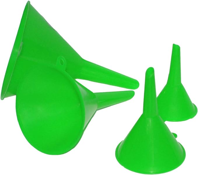 GRIP Plastic Funnel Set 4pc