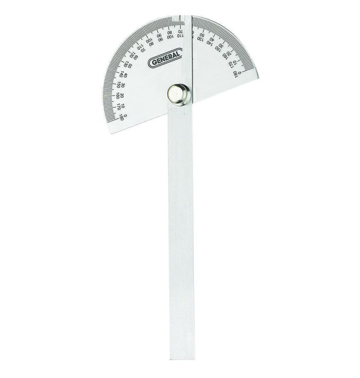 General Tools 0-180 deg 6 in SS Round Head Protractor