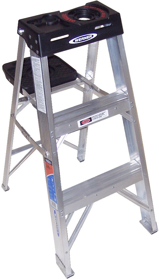 Werner Type IA Aluminum Step Ladder - 3 ft