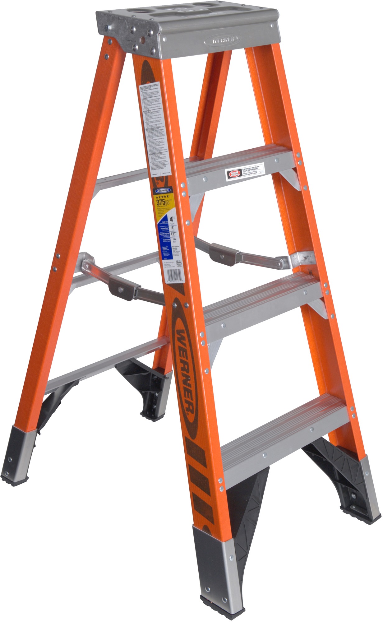 Werner Type IAA Fiberglass Step Ladder - 4 ft