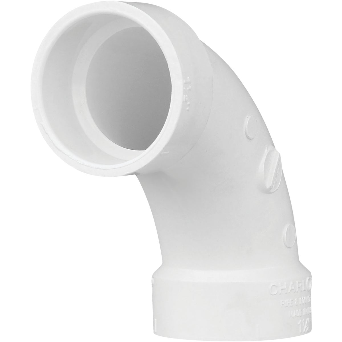 Charlotte Pipe 1-1/2 In. Schedule 40 90 Deg. Long Sweep DWV PVC Elbow ...