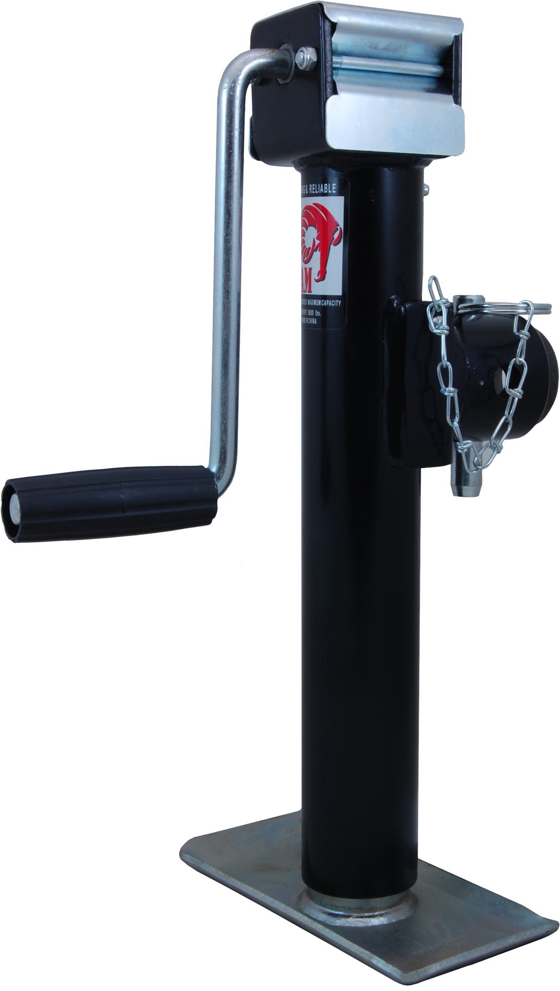 Ram 5000 lb 17-1/2 in BlackPowder Coated Pipe Mount Swivel Jack