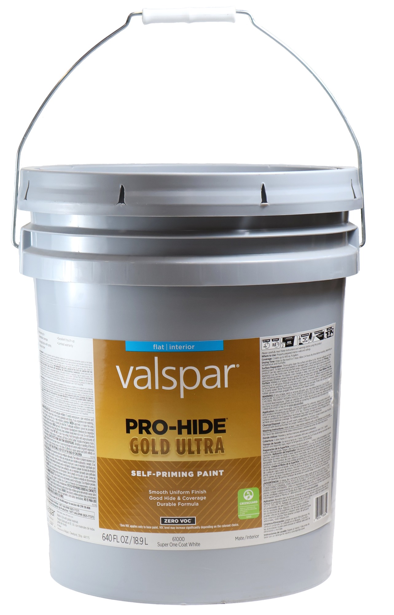 Valspar Pro-Hide Gold Ultra Interior Wall Paint (Flat - Super-One Coat ...