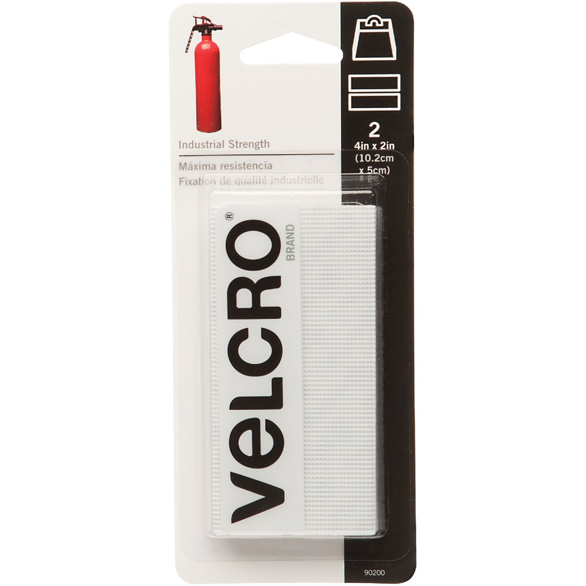 Velcro VELCRO Brand 2 In. x 4 In. White Industrial Strength Hook & Loop ...