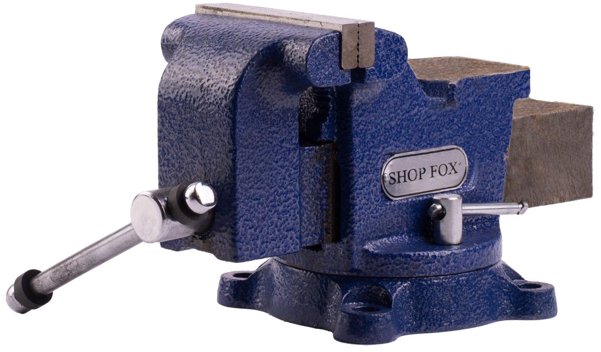SHOP FOX 3-3/4 in 4 in 360 deg Bench Vise with Swivel Base