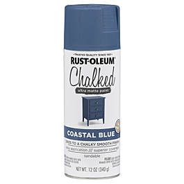 Rustoleum Chalked Spray Paint (Ultra Matte - Coastal Blue) 12 oz