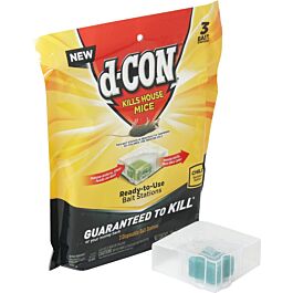 dCON D-Con Disposable Corner Fit Mouse Bait Station (3-Pack)