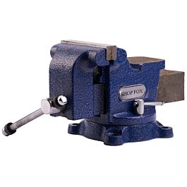 SHOP FOX 3-3/4 in 4 in 360 deg Bench Vise with Swivel Base