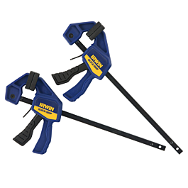 Irwin IRWIN Quick-Grip Bar Clamp, One-Handed, Micro, 4-1/4-Inch, 2-Pack