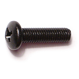 Midwest Fastener Ph Pan MS Black, 10-32 x 3/4