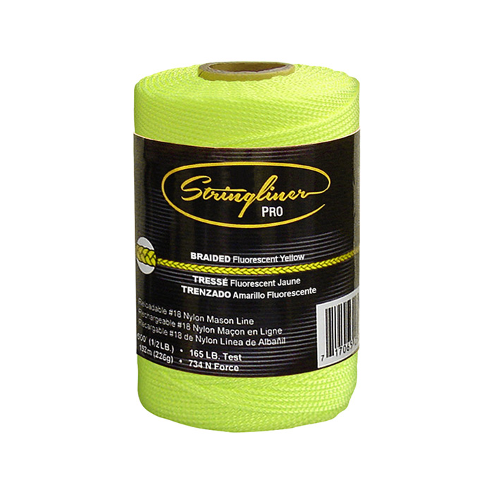 Stringliner Braided Pro Mason's Line Replacement Roll (Fluorescent ...
