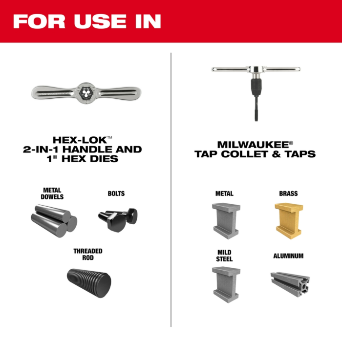 Milwaukee 38PC Metric Tap & Die PACKOUT™ Set w/ HEX-LOK™ 2 Milwaukee 38PC Metric Tap & Die PACKOUT™ Set w/ HEX-LOK™ 2