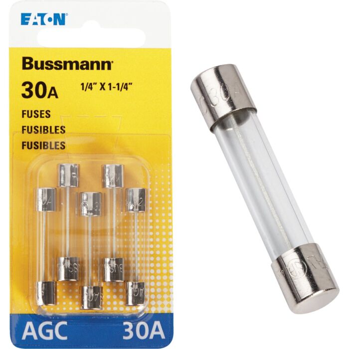 Bussmann 30A 32V Glass Tube Automotive Fuse (5-Pack)