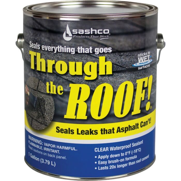 Sashco Through the Roof! Clear Cement & Patching Sealant - 1 Gallon