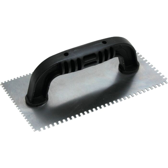 Marshalltown QLT 1 16 In. Square Notched 1 16 In. U Notched Trowel w Black Handle
