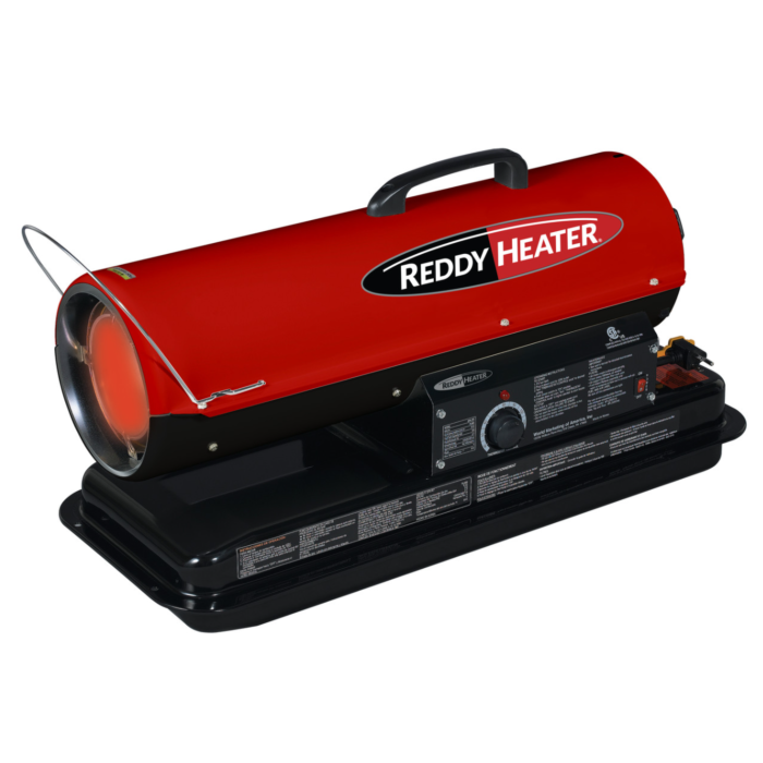 Reddy Heater Forced Air Kero 80K BTU w/Tstat - 5 gal Tank