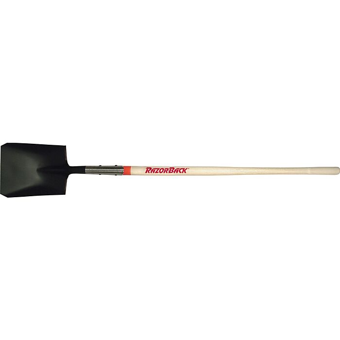 Razor-Back Square Point Shovel with Dual Rivet Wood Handle