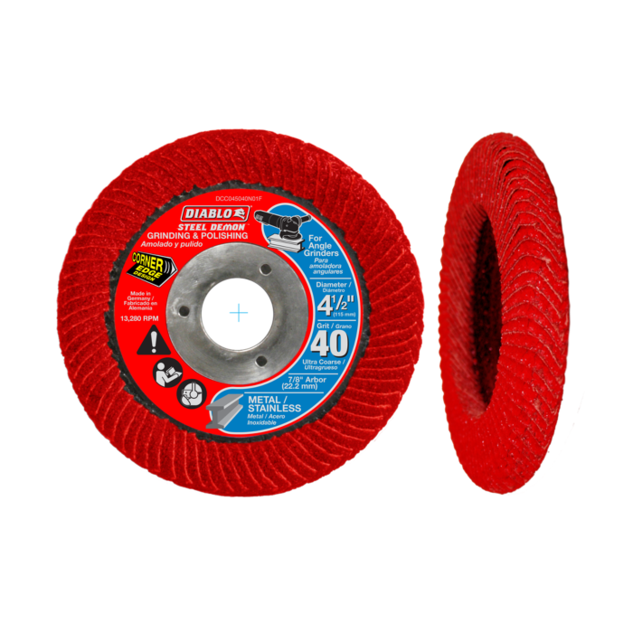 Diablo Tools 4 1 2 in. Steel Demon Corner Edge Flap Disc 40 Grit