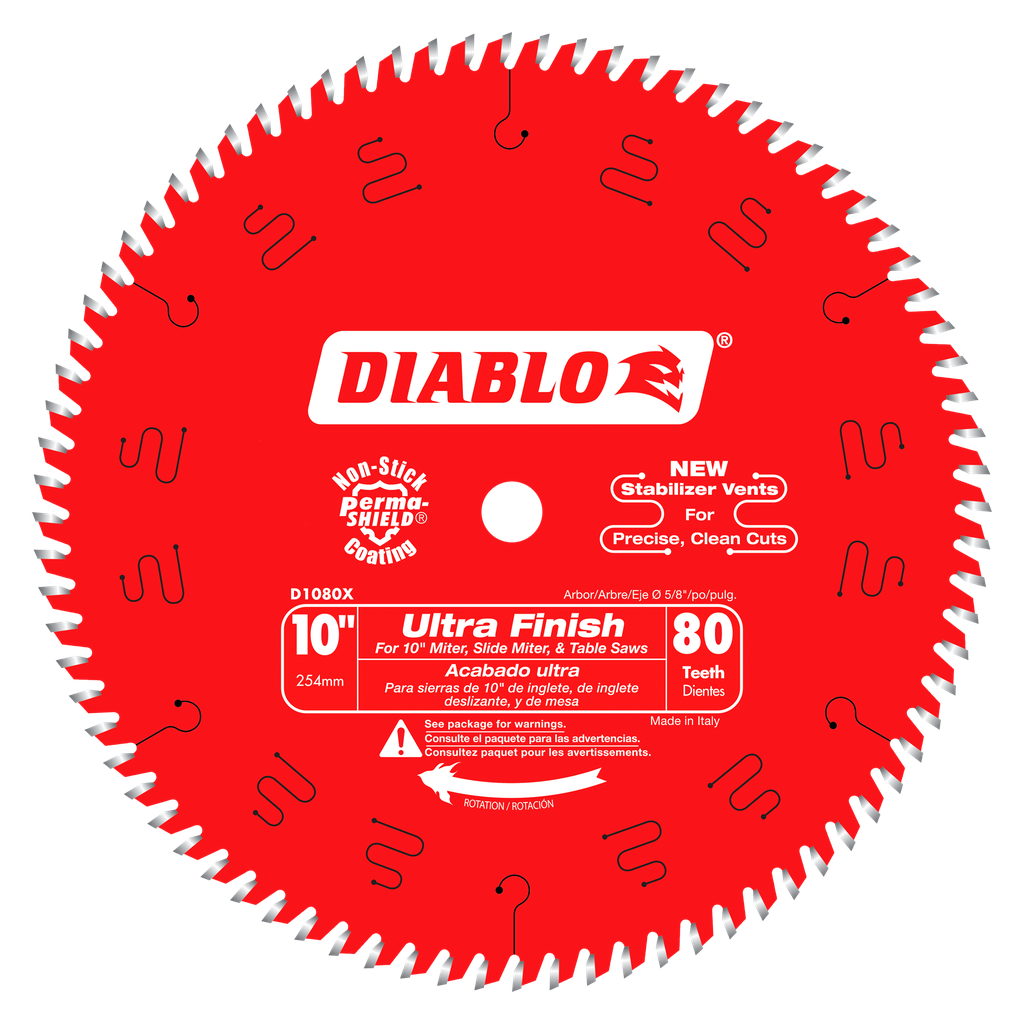 Diablo Tools 10 in. x 80 Tooth Ultra Finish Saw Blade